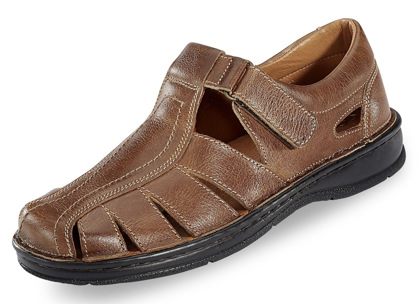 Gemini, sommerliche Herren-Slipper, aus Leder - MARONE